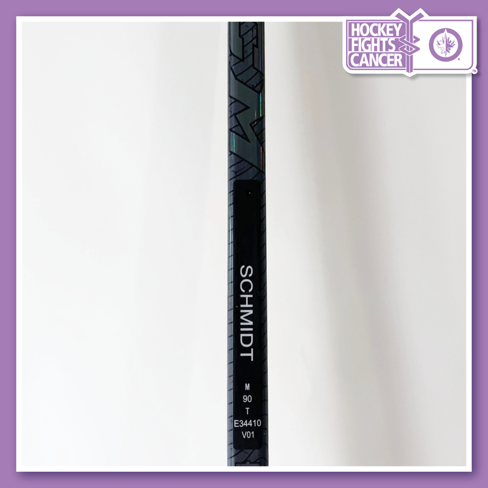 NATE SCHMIDT Warm Up Used Hockey Fights Cancer Stick - NHL Auctions