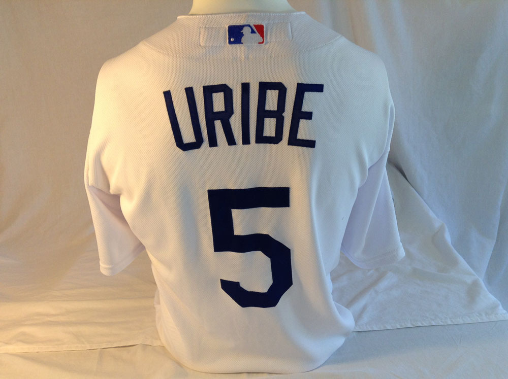Dodgers Authentics: Juan Uribe NLDS Home Run Jersey | MLB Auctions