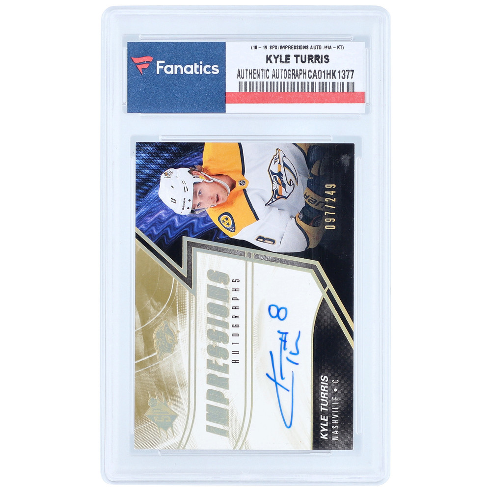 Kyle Turris Nashville Predators Autographed 2018-19 Upper Deck SPx ...