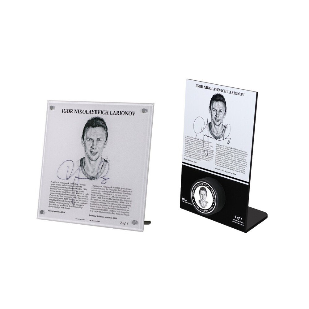 Igor Larionov Autographed Legends Line Honoured Member Plaque, Puck ...
