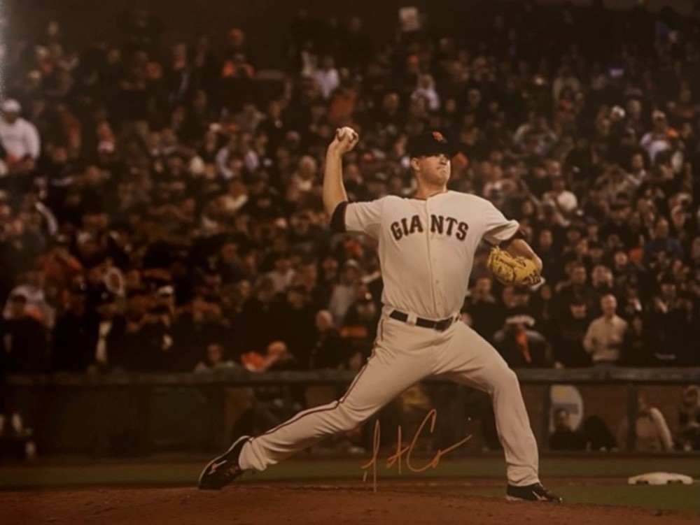 Matt Cain Autographed Perfect Game Action Shot 16x20 | MLB Auctions