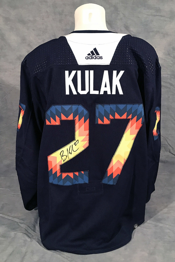 Brett Kulak #27 - Autographed 2022-23 Edmonton Oilers Pre-Game Warm-Up ...