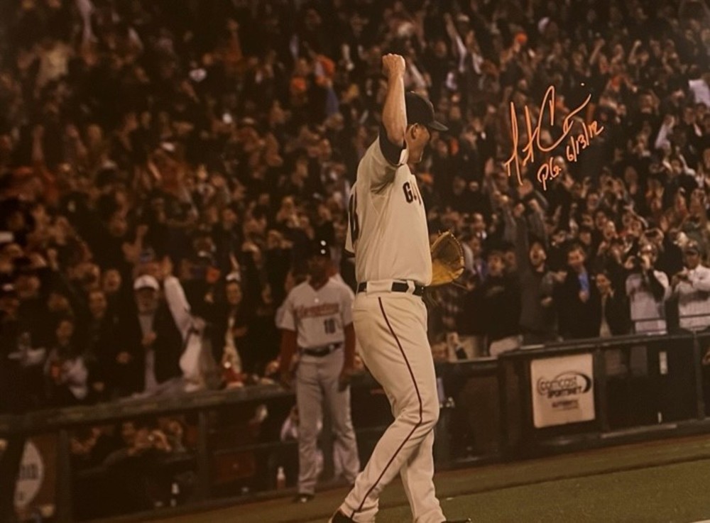 Matt Cain Autographed "P.G. 6/13/12" Perfect Game Celebration 16x20 ...