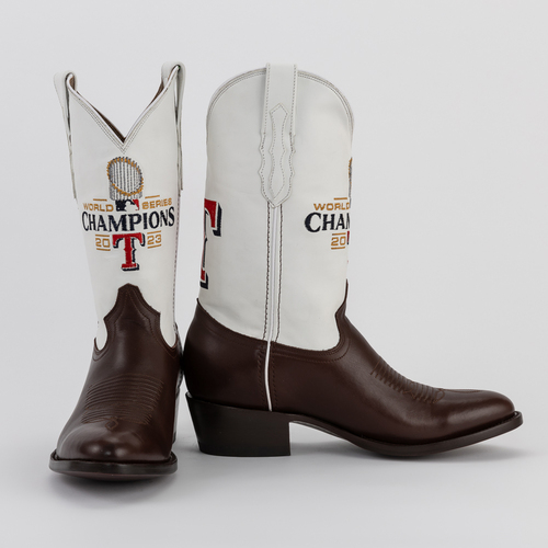 Commemorative Texas Rangers 2023 World Series Trophy Cowboy Boots ...