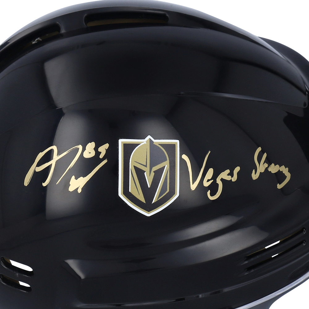 Alex Tuch Vegas Golden Knights Autographed Black Mini Helmet with ...