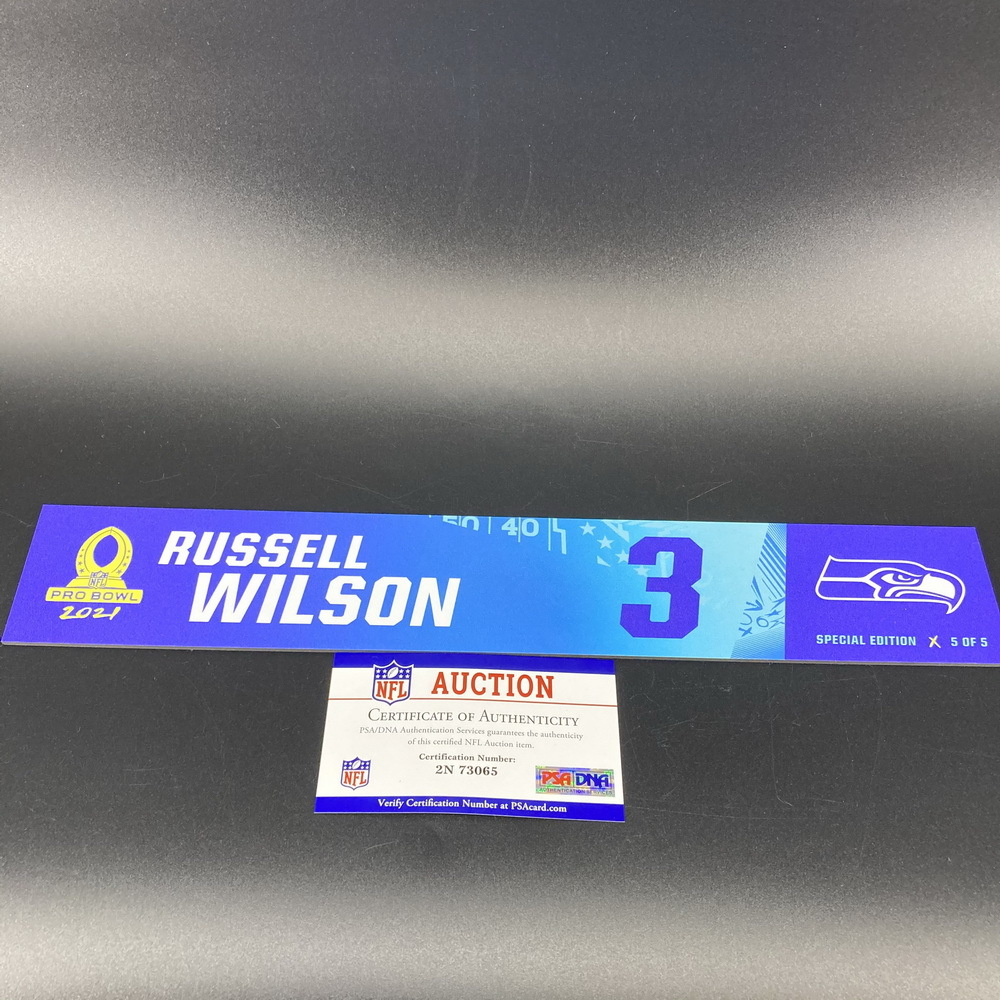 NFL - Seahawks Russell Wilson 2021 Pro Bowl Locker Nameplate Special ...