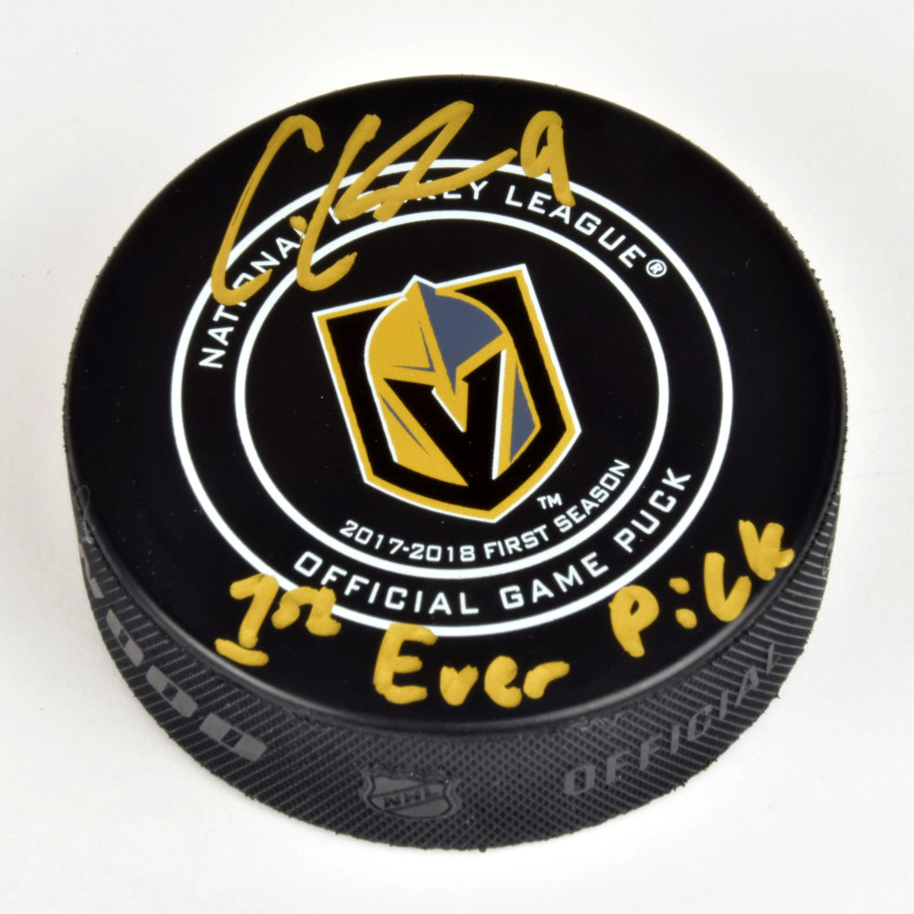 Cody Glass Vegas Golden Knights Signed Official Game Hockey Puck with ...