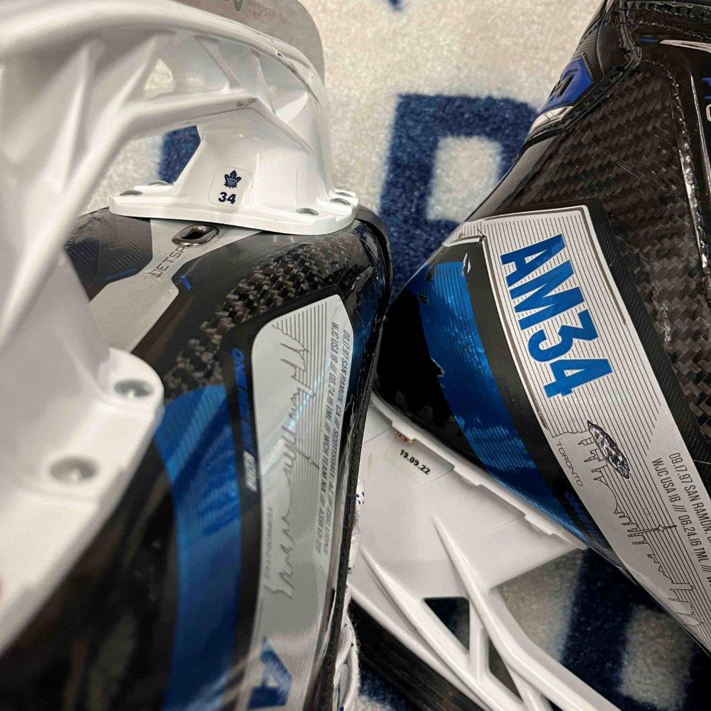 Auston Matthews 2022-23 Game Worn Skates (CCM Jetspeed FT6 Pro w ...
