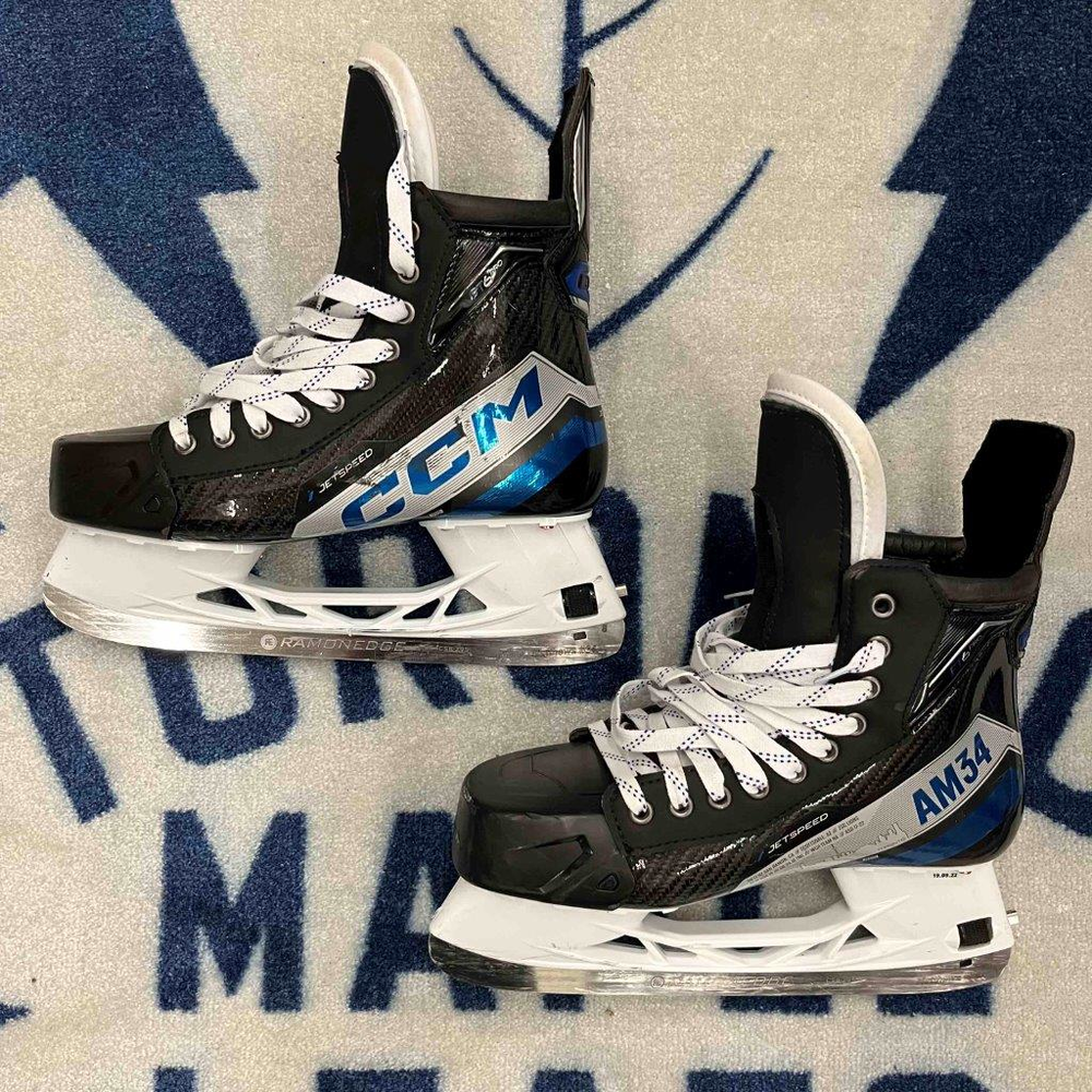 Auston Matthews 2022-23 Game Worn Skates (CCM Jetspeed FT6 Pro w ...