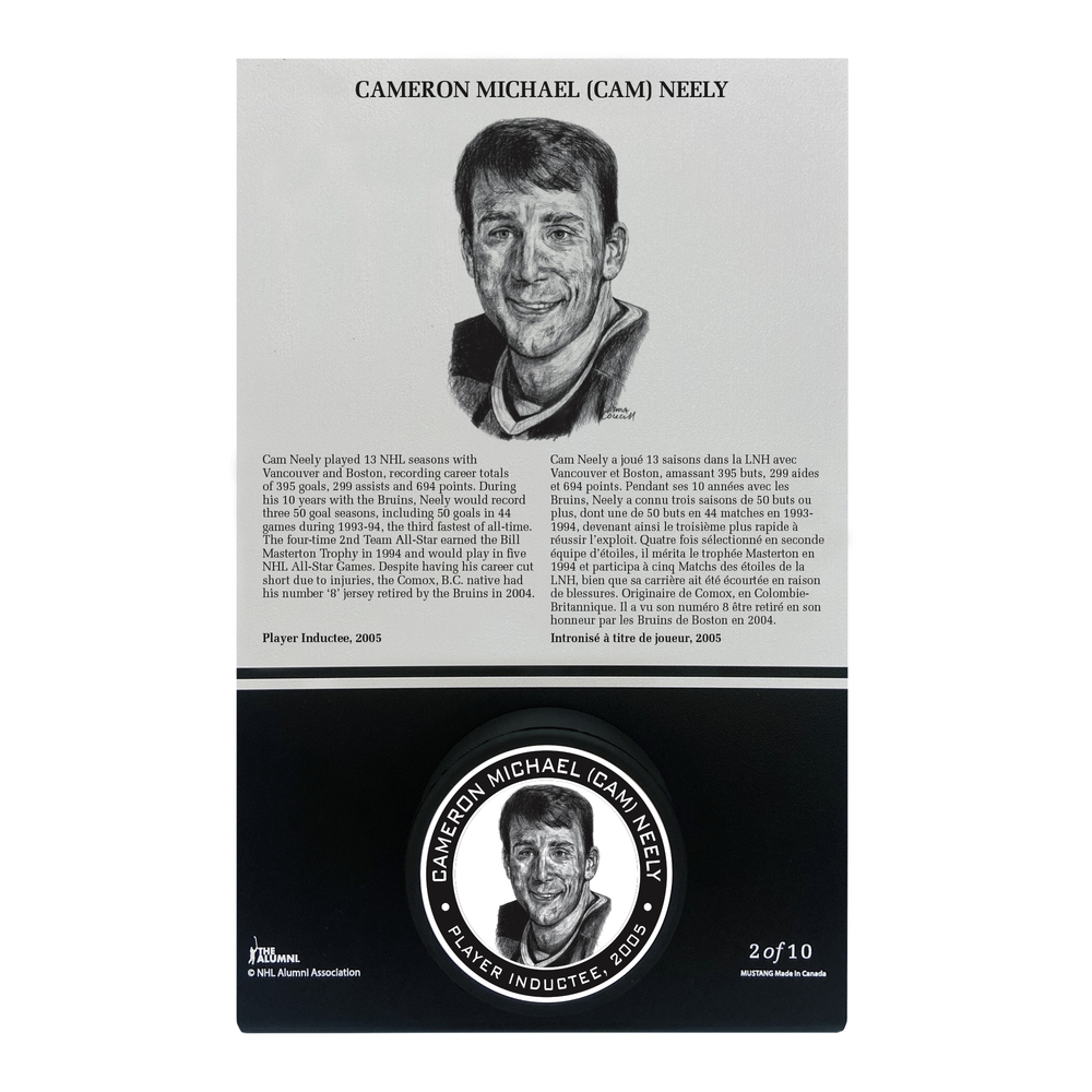Cam Neely Autographed Legends Line Honoured Member Puck Stand - Limited ...
