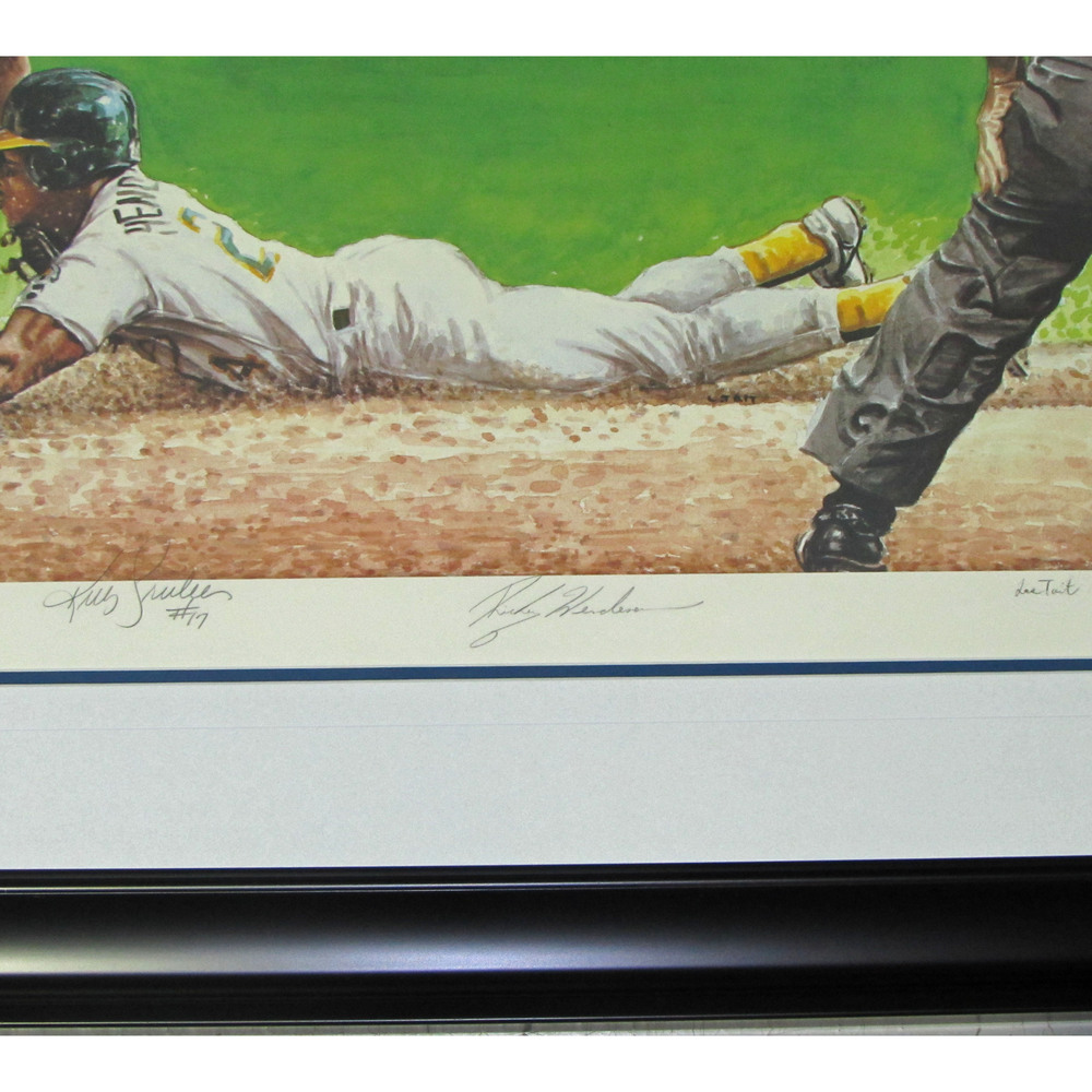 Ricky Henderson & Kelly Gruber Autographed Framed Litho Display - NHL ...