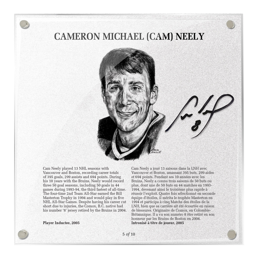 Cam Neely Autographed Legends Line Honoured Member Plaque - Limited ...