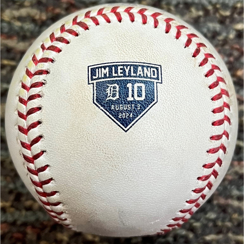 Game-Used Baseball: Matt Vierling Detroit Tigers Double - Jim Leyland ...