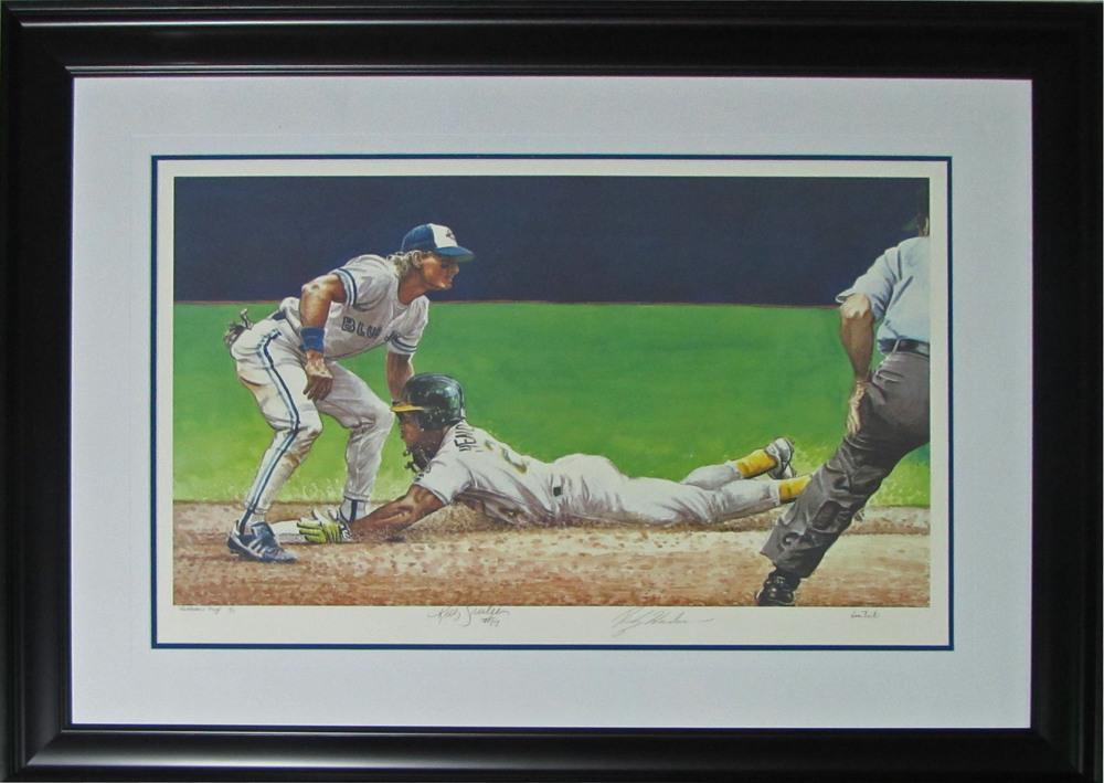 Ricky Henderson & Kelly Gruber Autographed Framed Litho Display - NHL ...