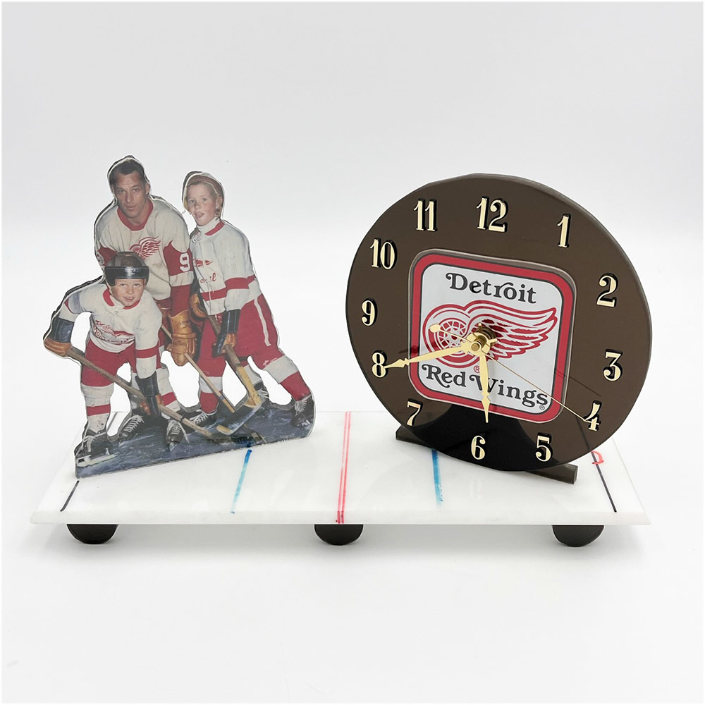 Gordie, Mark & Marty Howe Commemorative Detroit Red Wings Clock - NHL ...