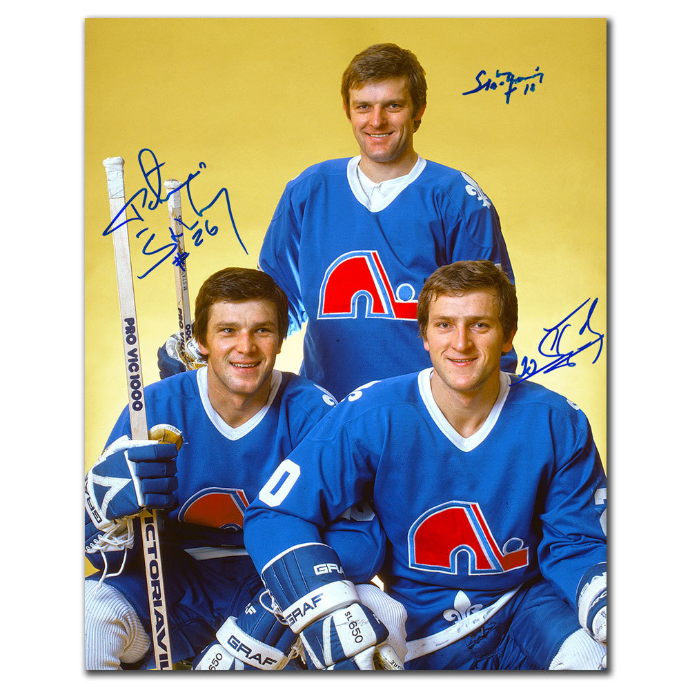 Peter, Marian & Anton Stastny Quebec Nordiques Autographed 8x10 - NHL ...