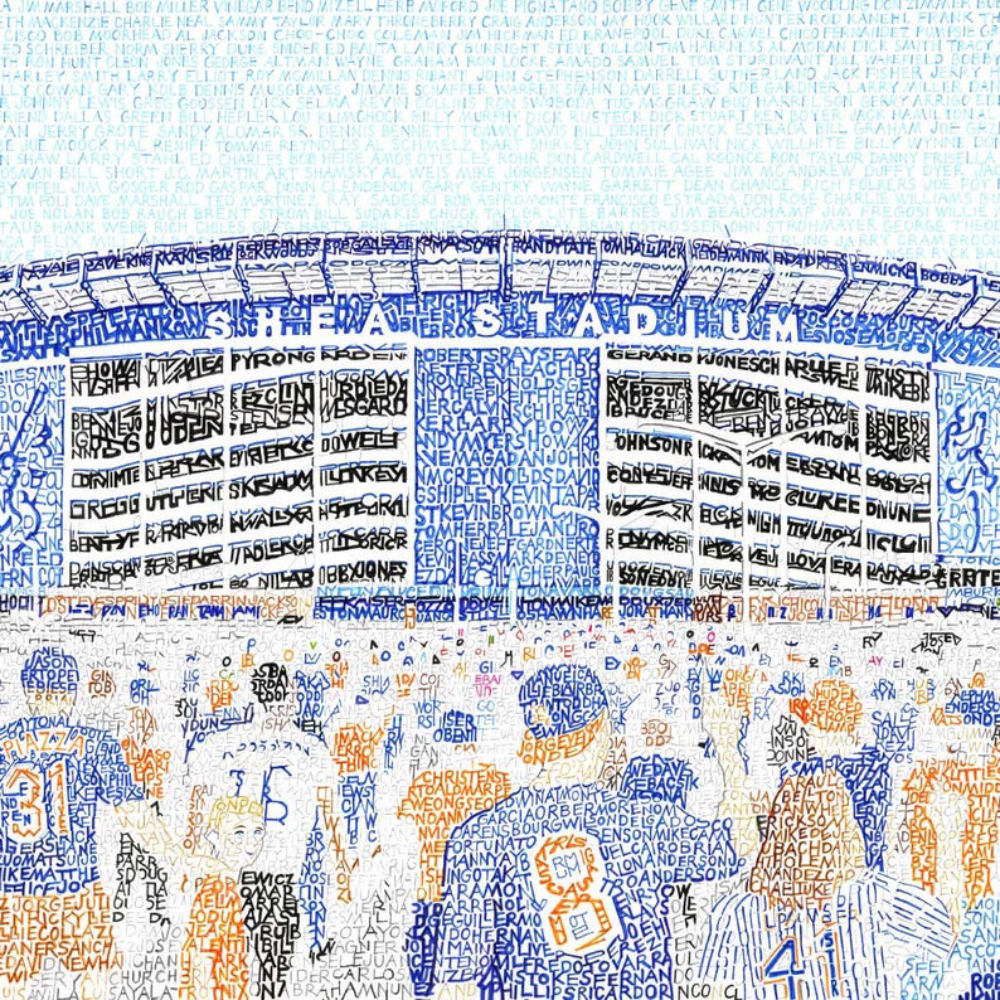 Shea Stadium Art Print by Dan Duffy, Art of Words- New York Mets | MLB ...