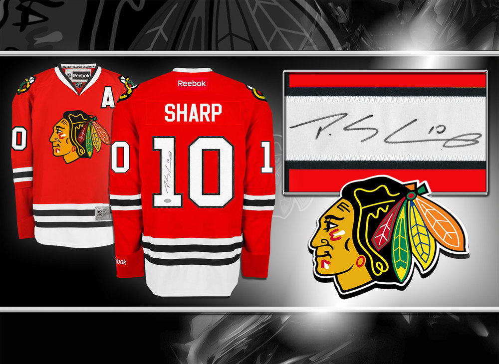 Patrick Sharp Chicago Blackhawks RBK Premier Autographed Jersey - NHL ...