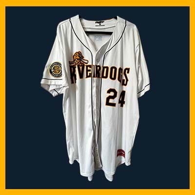 #24 Game-Used RiverDogs Home White Jersey (2016-2022) | MiLB Auctions
