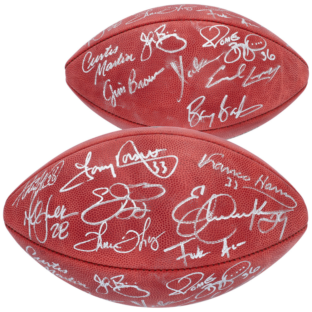 NFL Running Back Legends Autographed Wilson Duke Pro Football with 14 ...
