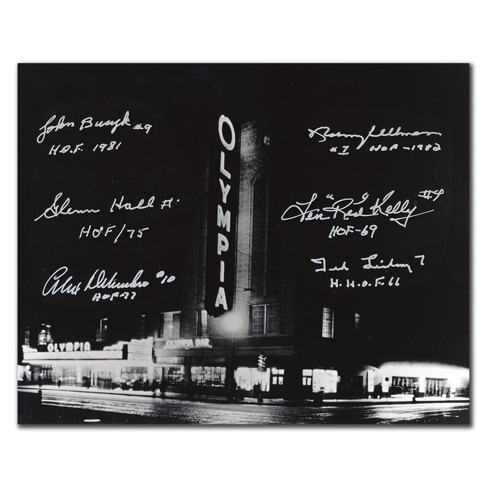 Olympia Stadium Detroit Red Wings Legends Autographed 8x10 Signed by 6 ...