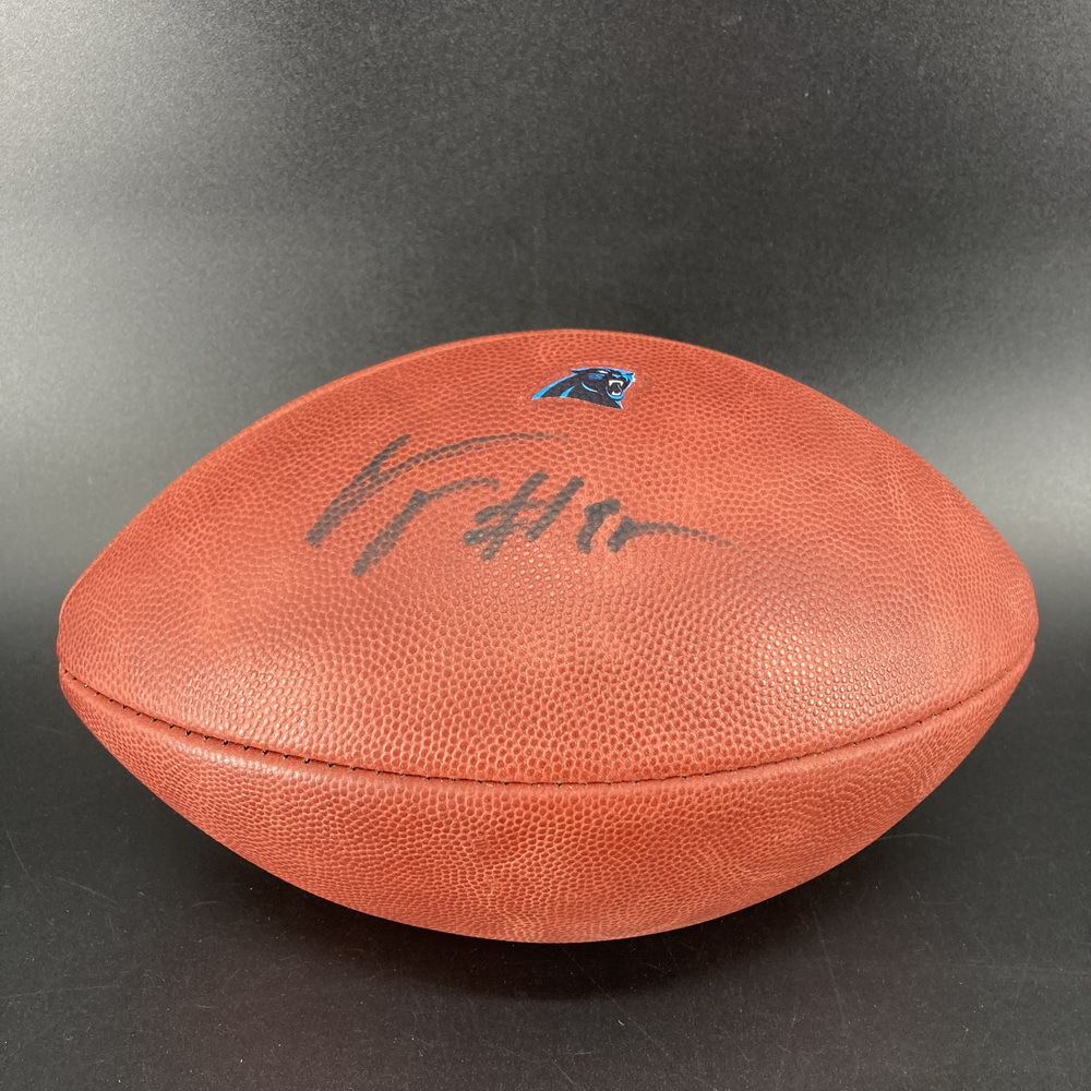 Panthers - Charles Johnson Signed Authentic Football with Panthers Logo ...