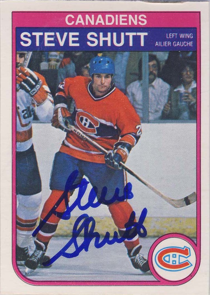Steve Shutt Montreal Canadiens Autgraphed Hockey Card - NHL Auctions