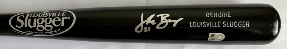 Jake Burger Autographed Louisville Slugger Bat | MLB Auctions