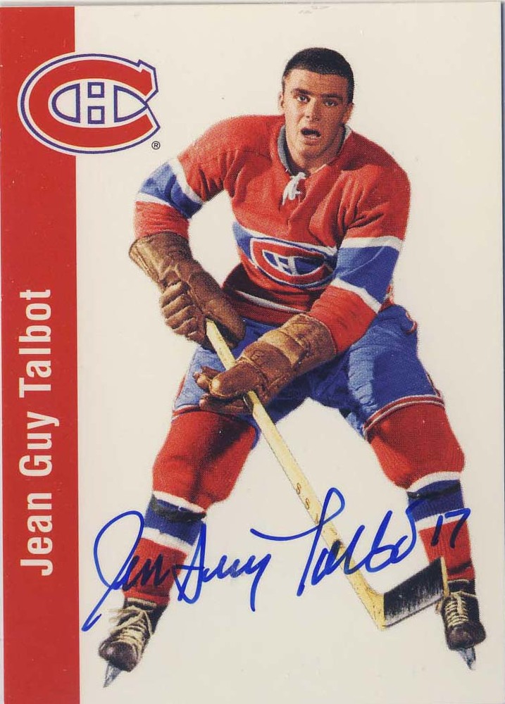 Jean Guy Talbot Montreal Canadiens Autograhed Hockey Card - NHL Auctions