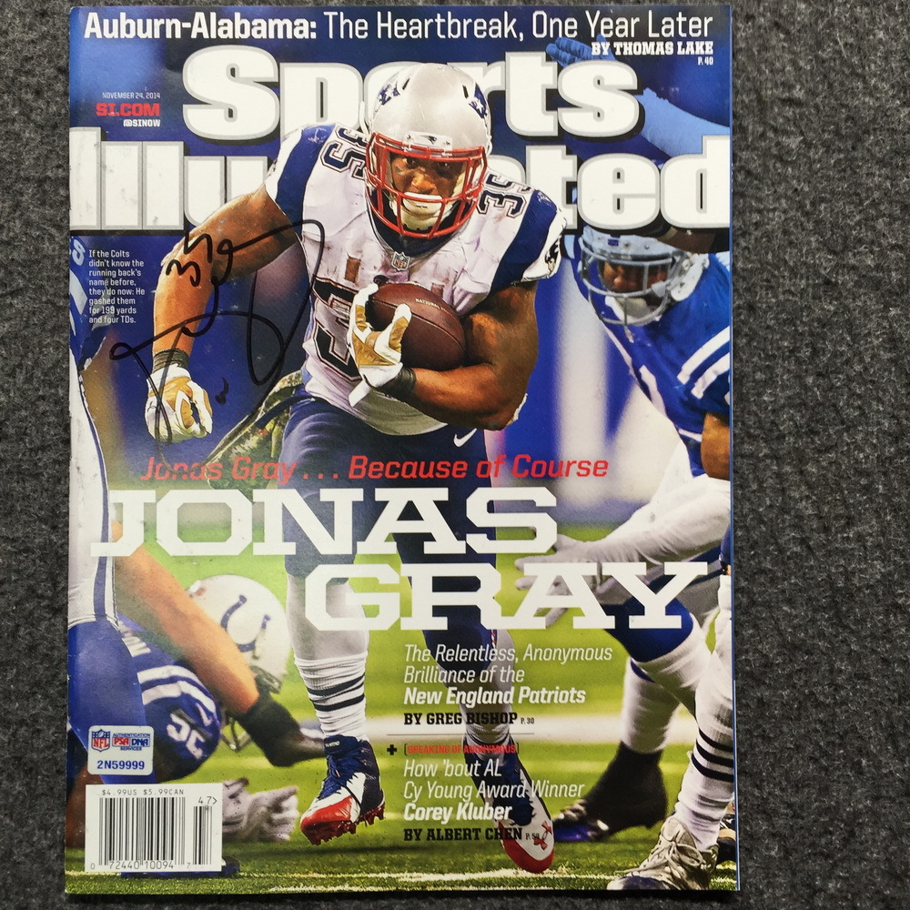 Patriots - Jonas Gray Signed Sports Illustrated | The official auction ...