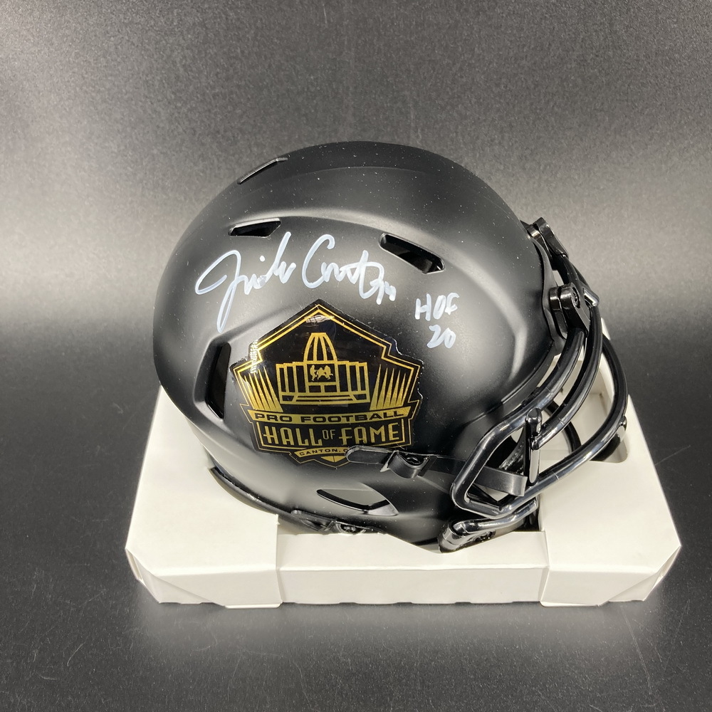 HOF - Bears Jimbo Covert Signed Eclipse HOF Mini Helmet with ""HOF 20 ...