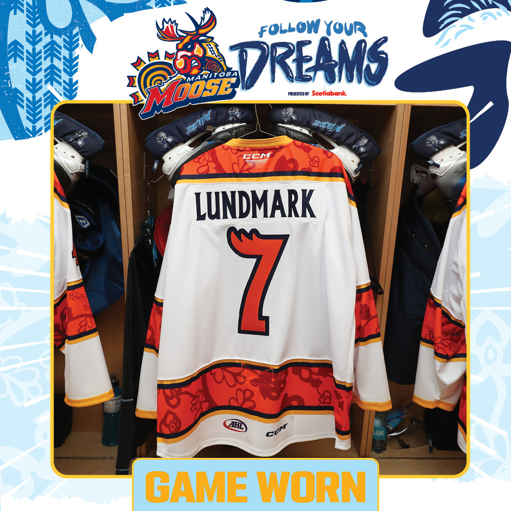 SIMON LUNDMARK Game Worn Follow Your Dreams Jersey - NHL Auctions