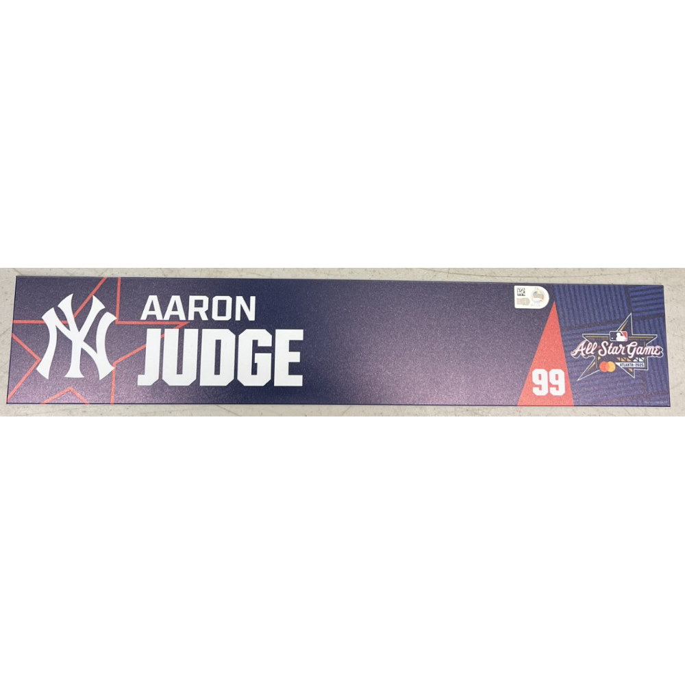 Aaron Judge Game-Used Locker Tag - 2025 MLB All-Star Game | New York ...