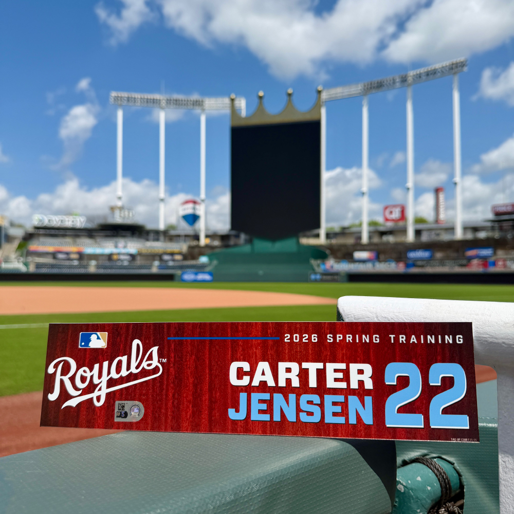 Game-Used 2026 Spring Training Locker Tag: Carter Jensen #22 (ATH@KC 2 ...