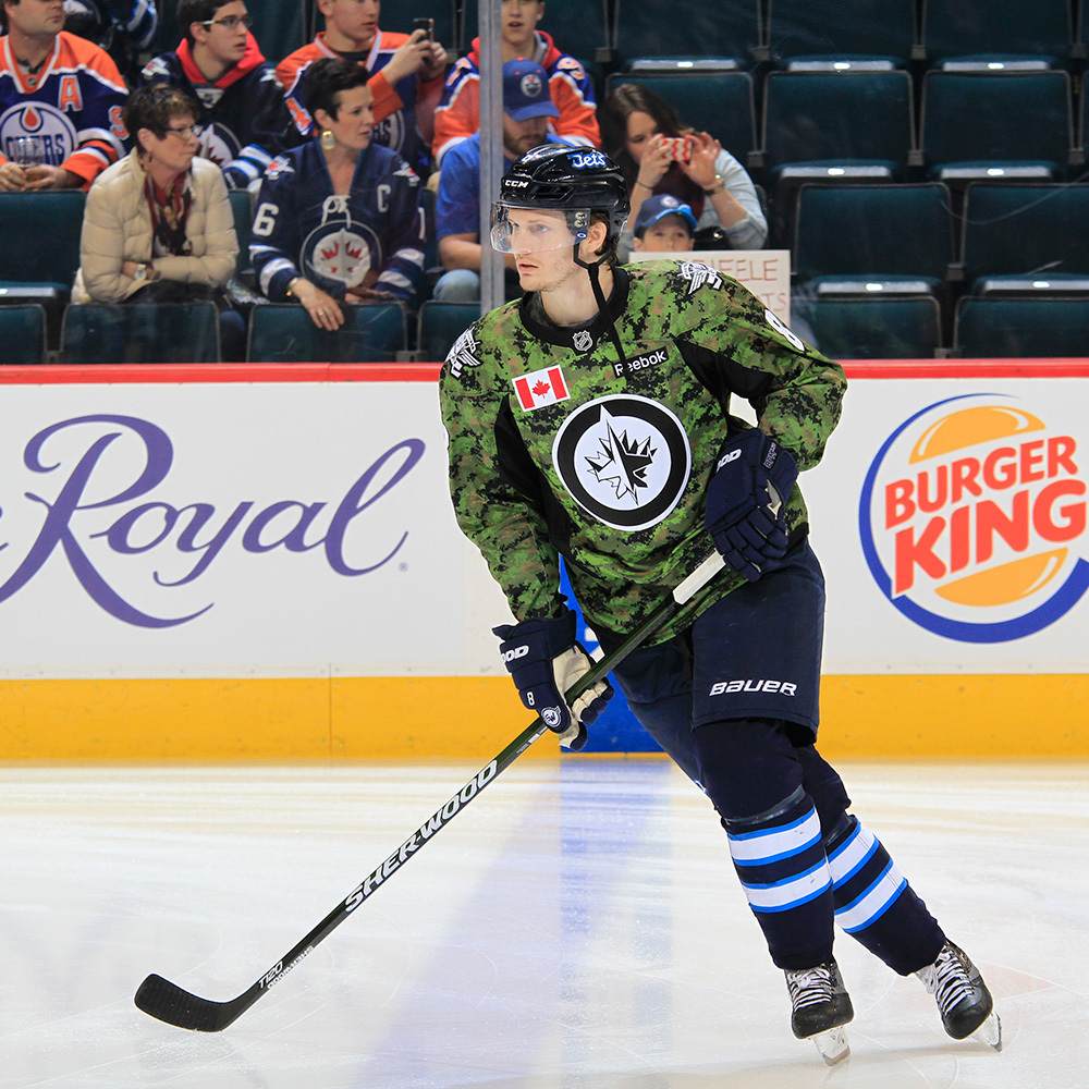 Jacob Trouba #8 - Canadian Forces Night - Game Used Stick - NHL Auctions