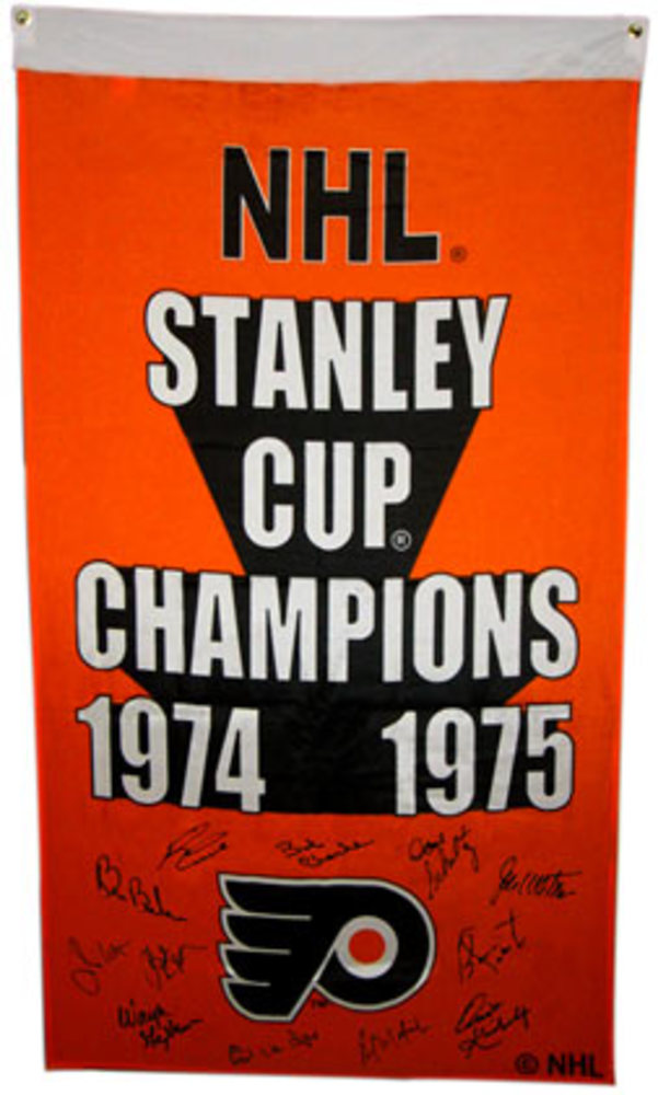 1974-75 Philadelphia Flyers Team Signed Stanley Cup Banner: 12 ...