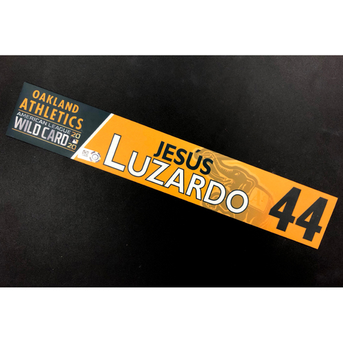 Game-Used 2020 AL Wild Card Locker Nameplate - Jesus Luzardo | Oakland ...