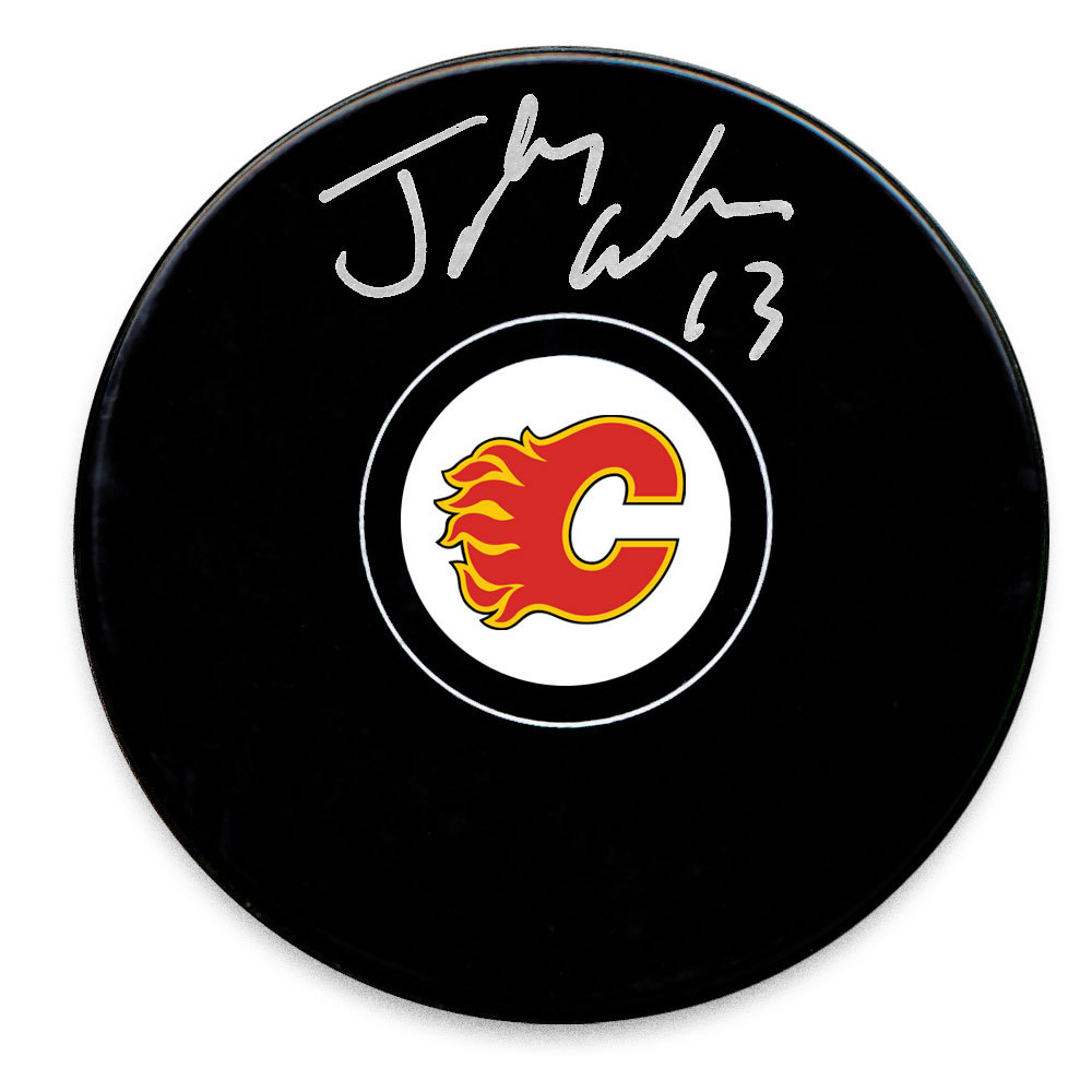 Johnny Gaudreau Calgary Flames Autographed Puck - NHL Auctions