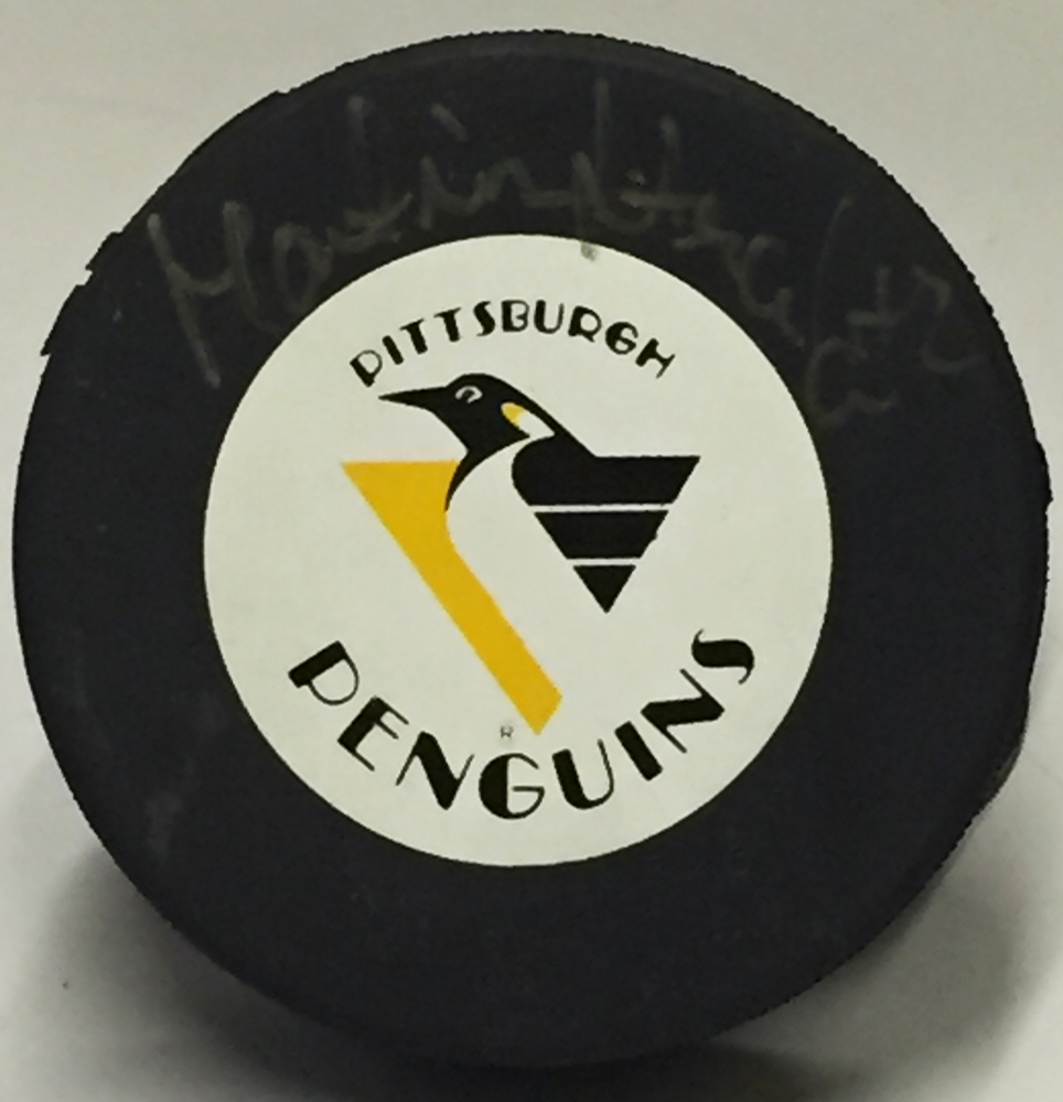 MARTIN STRAKA Signed Pittsburgh Penguins Puck *Signature is Faded - NHL ...