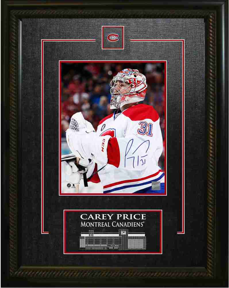Carey Price - Signed & Framed 8x10 Etched Mat - Montreal Canadiens ...