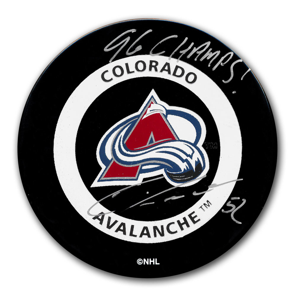 Adam Foote Colorado Avalanche Autographed Official Game Puck - NHL Auctions