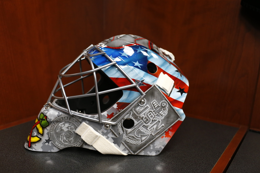 Custom Autographed Corey Crawford mask - NHL Auctions