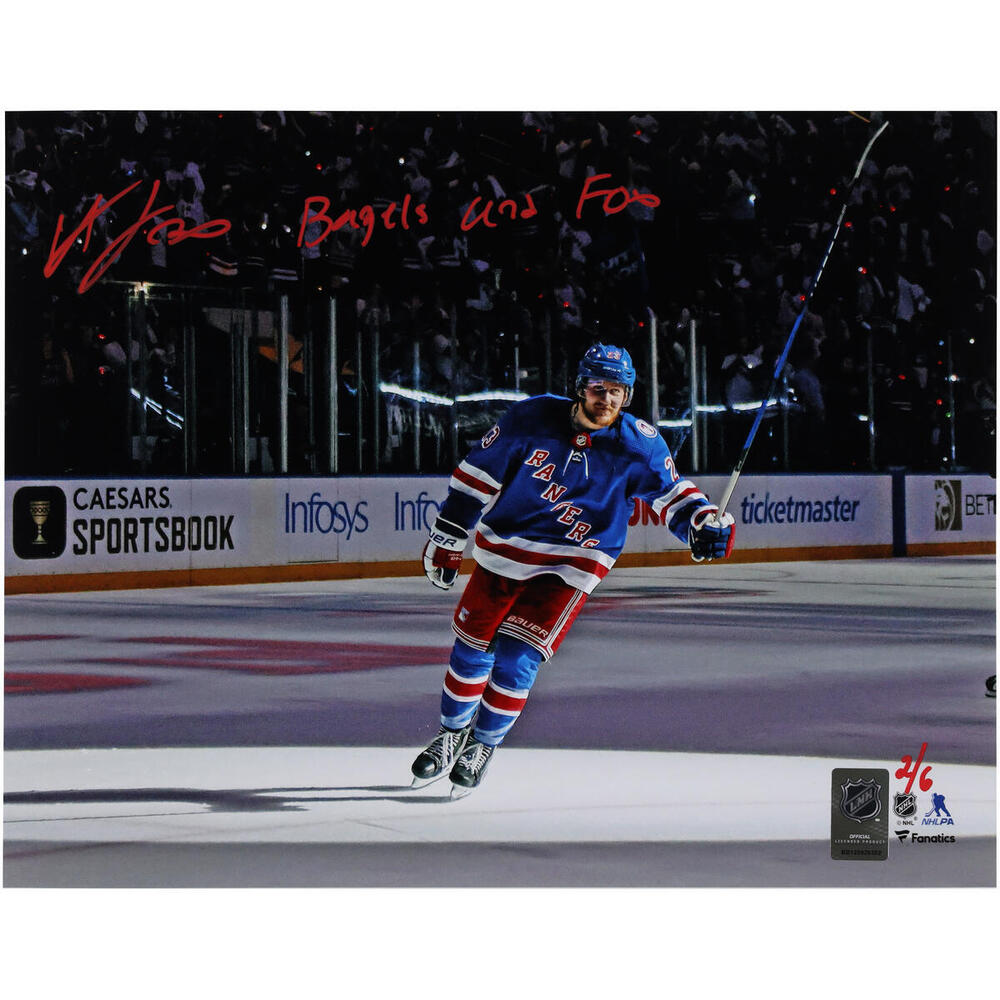 Adam Fox New York Rangers Autographed 11" x 14" Postgame Salute ...