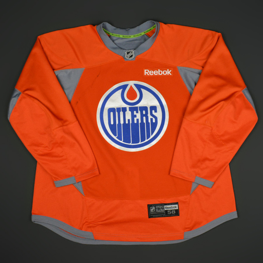 Brandon Davidson - Edmonton Oilers - 2015-16 Practice-Worn Jersey - NHL ...