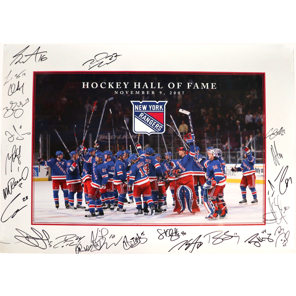 2007 New York Rangers Autographed Team Poster - Limited Edition - NHL ...