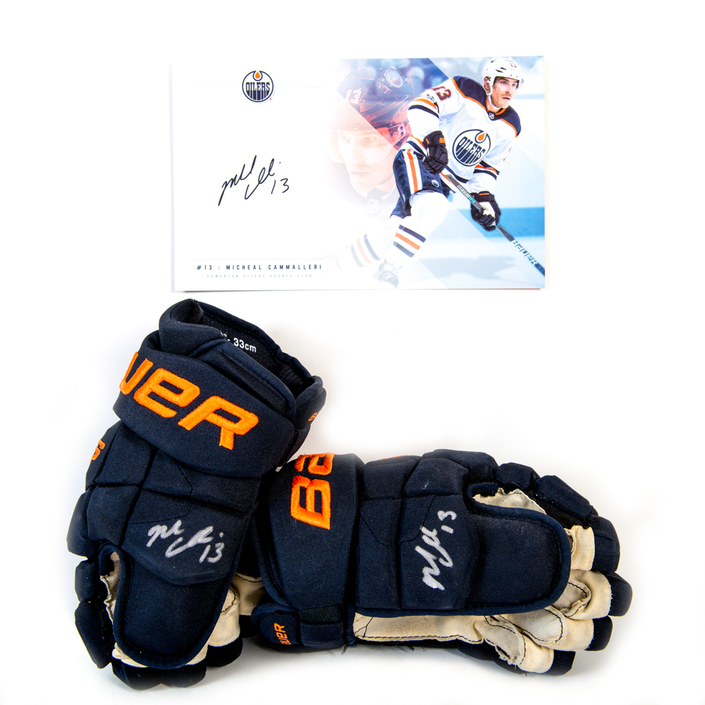 Mike Cammalleri #13 - Autographed 2017-18 Edmonton Oilers Game-Worn ...