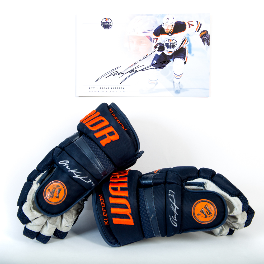 Oscar Klefbom #77 - Autographed 2017-18 Edmonton Oilers Game-Worn ...