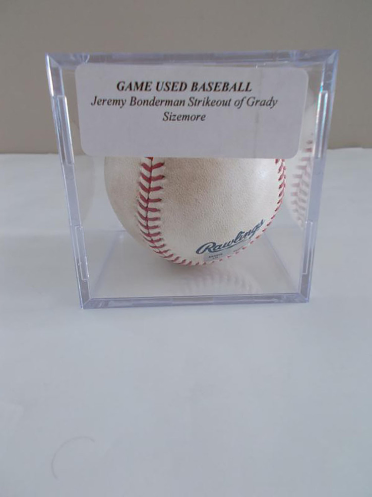 Tigers Authentics: Jeremy Bonderman Strikeout of Grady Sizemore Game ...