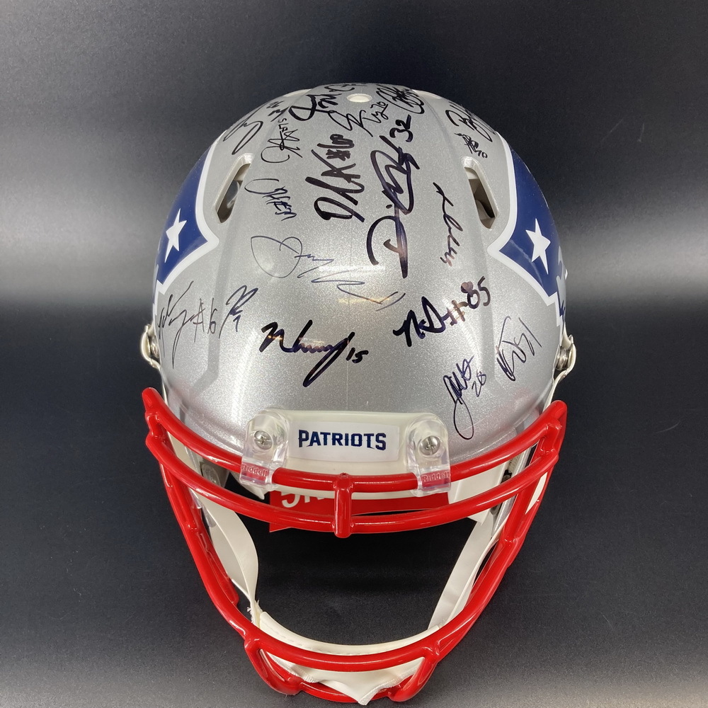 Patriots - Multi Signed Speed Helmet feat Signatures by Brian Hoyer ...