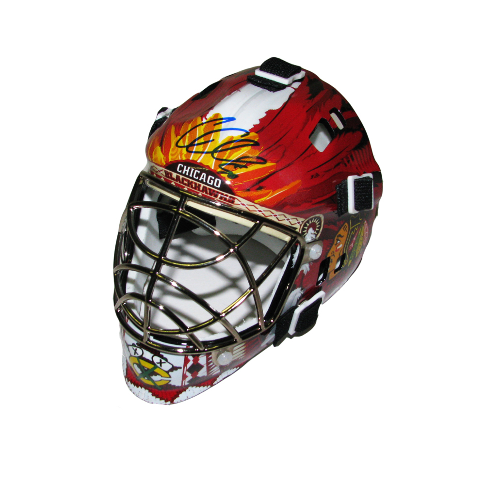 COREY CRAWFORD Signed Chicago Blackhawks Mini Goalie Mask - NHL Auctions